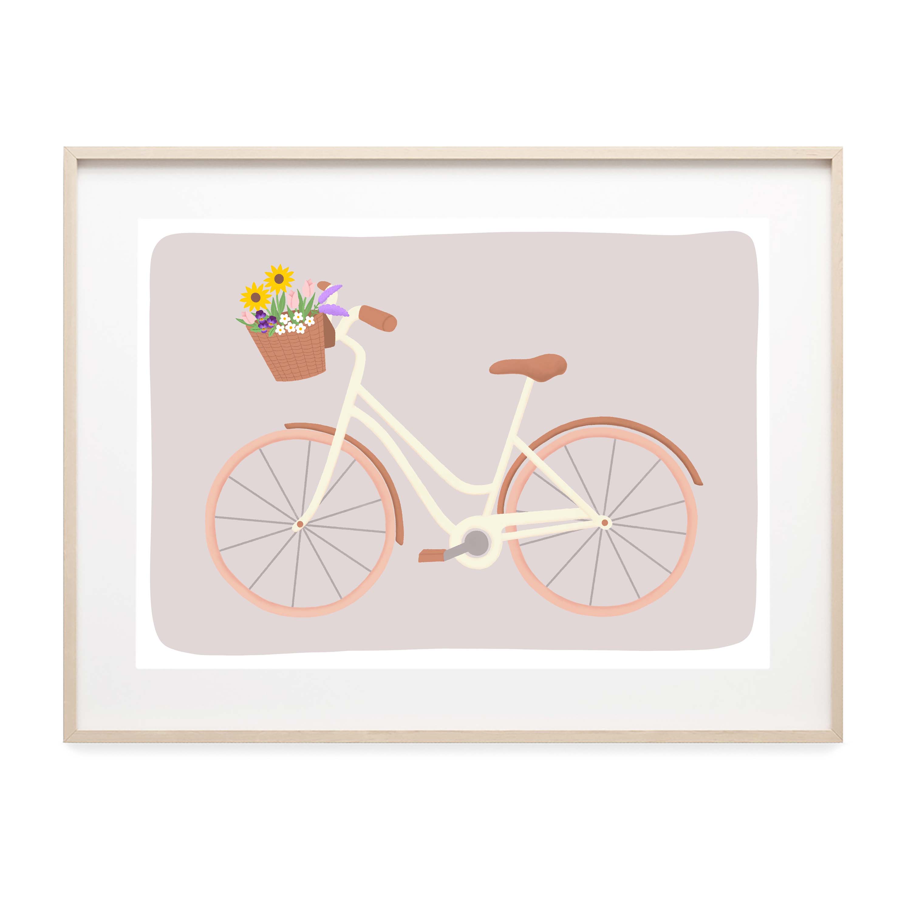 Wildflower Bike Art Print – paigesillustrations