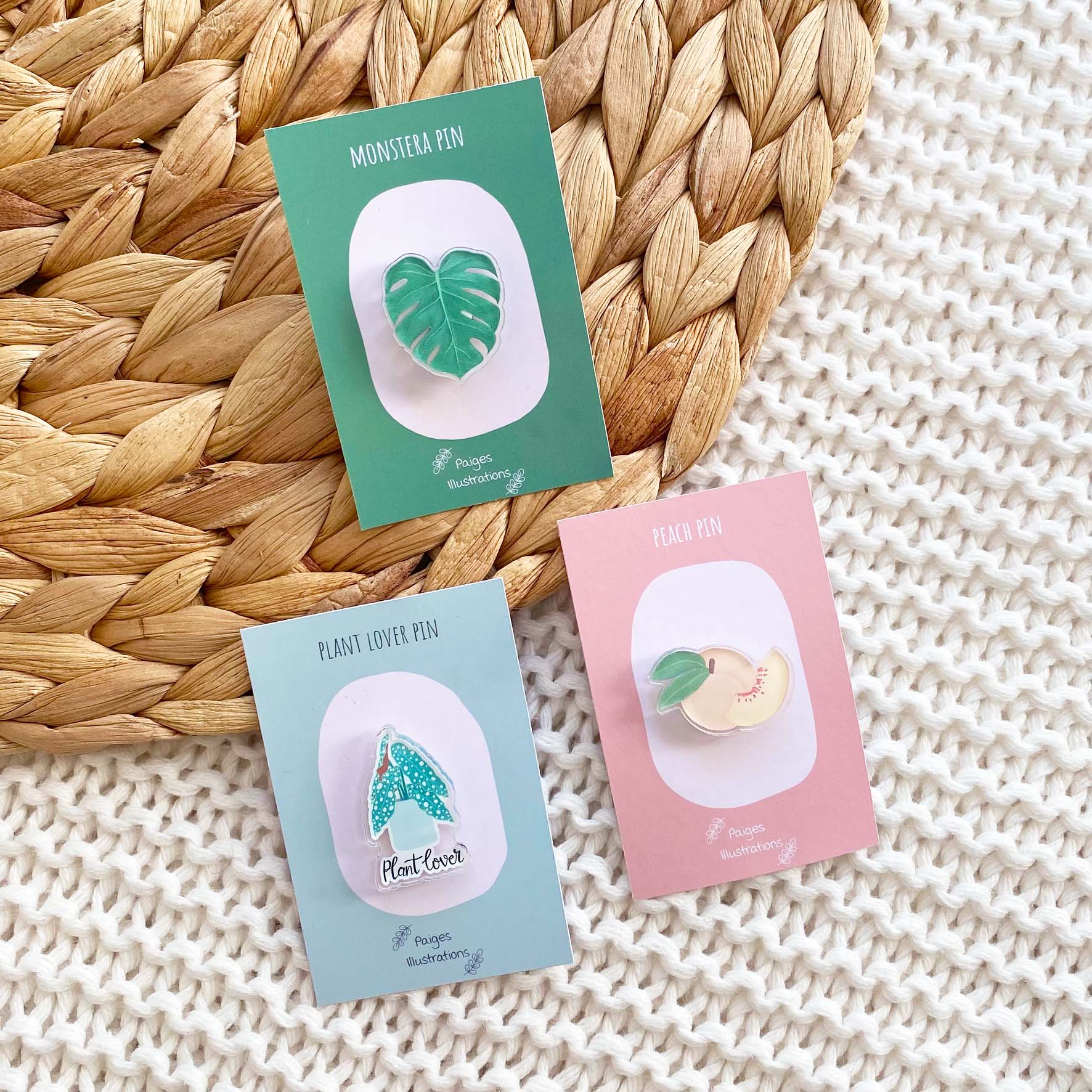 Acrylic Pins – paigesillustrations