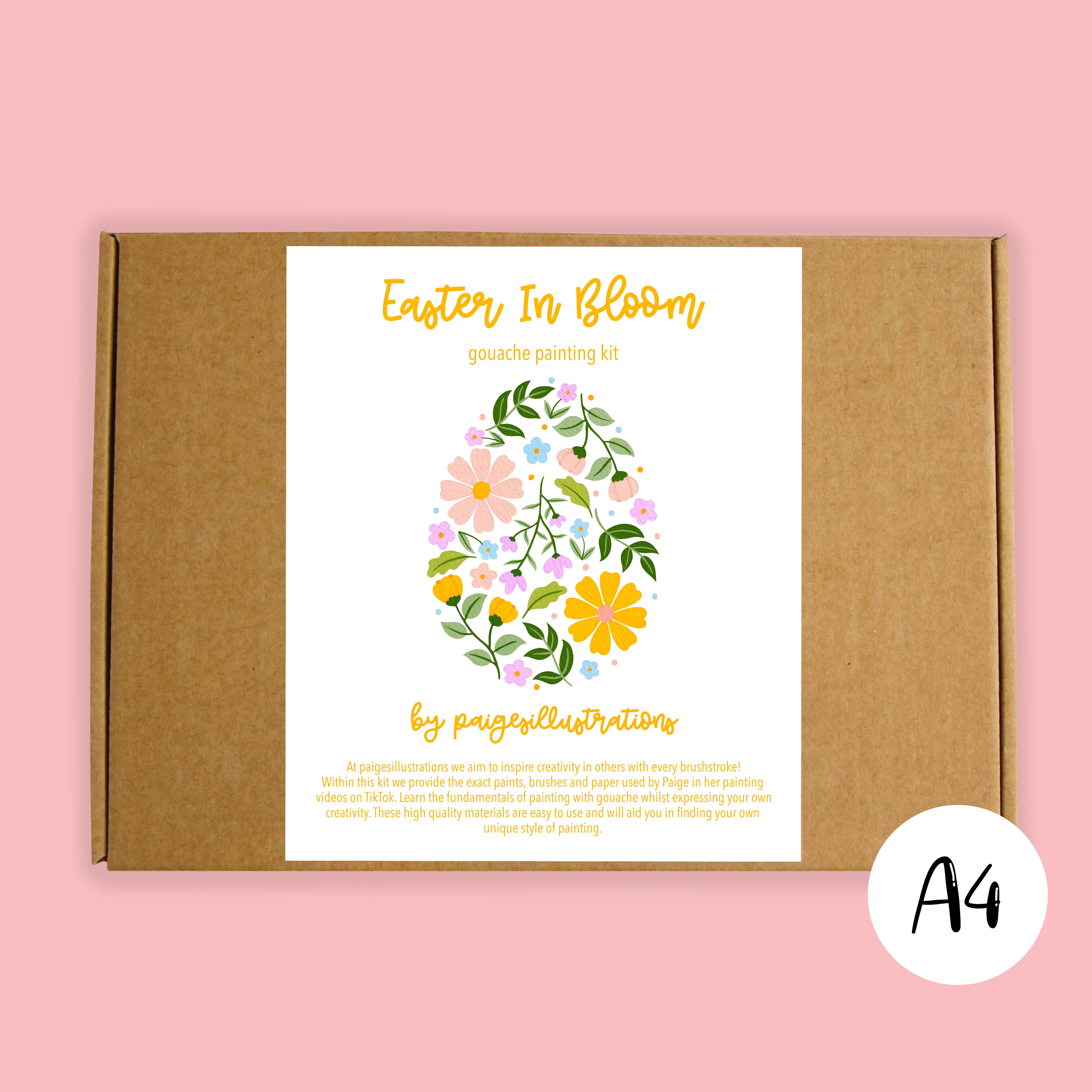 Easter In Bloom - Gouache Painting Kit (A4) – paigesillustrations