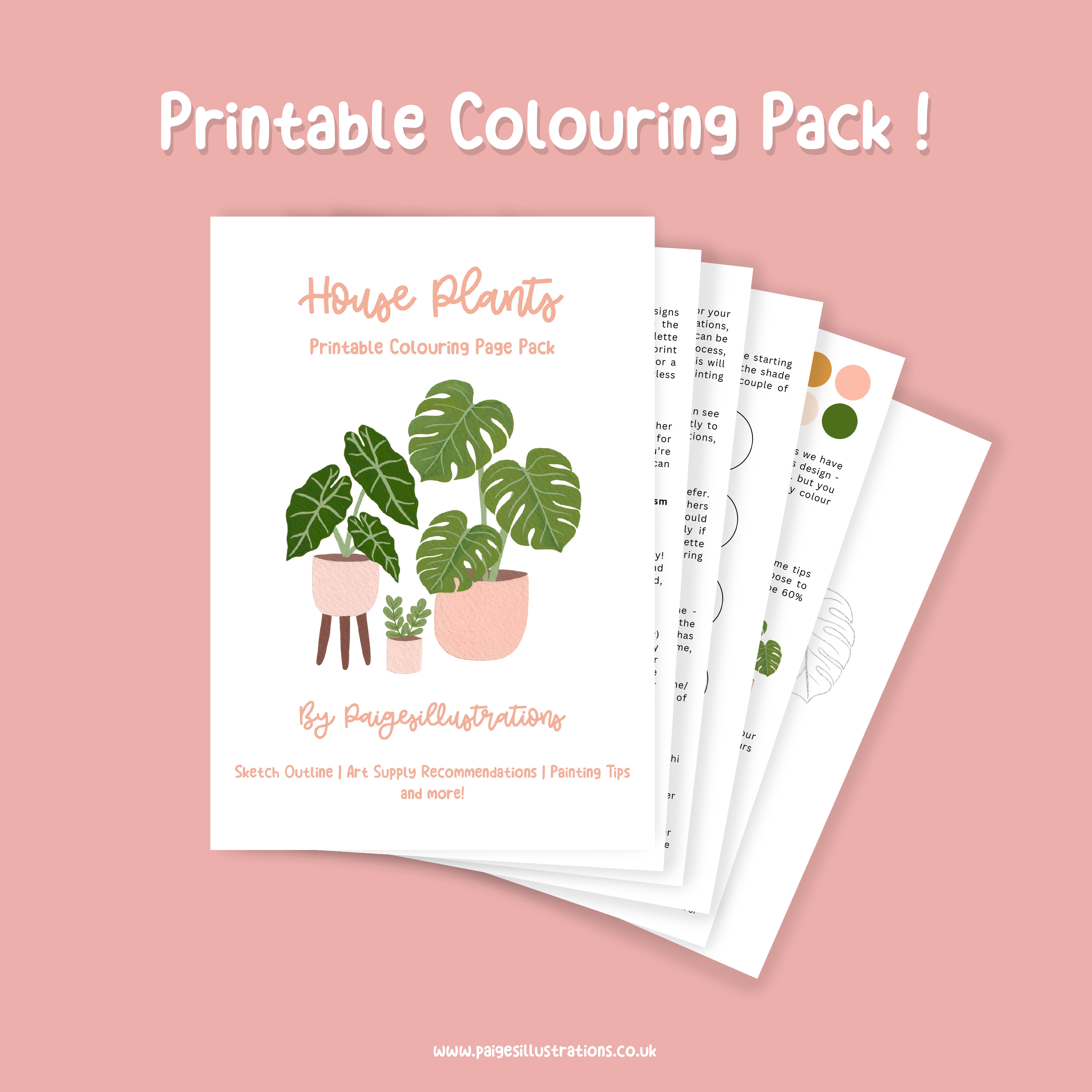 House Plants - Printable PDF Pack – paigesillustrations