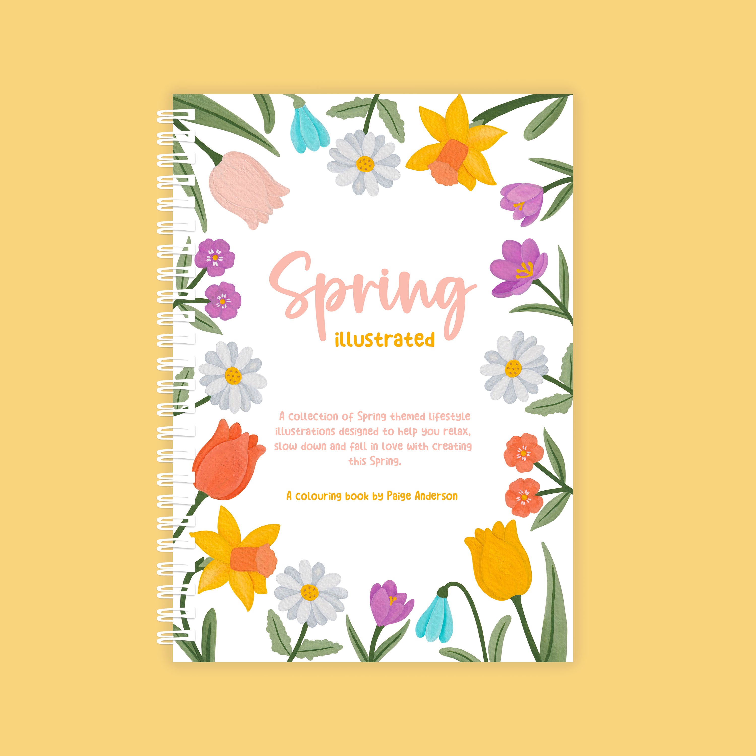 Spring Illustrated Colouring Book – paigesillustrations