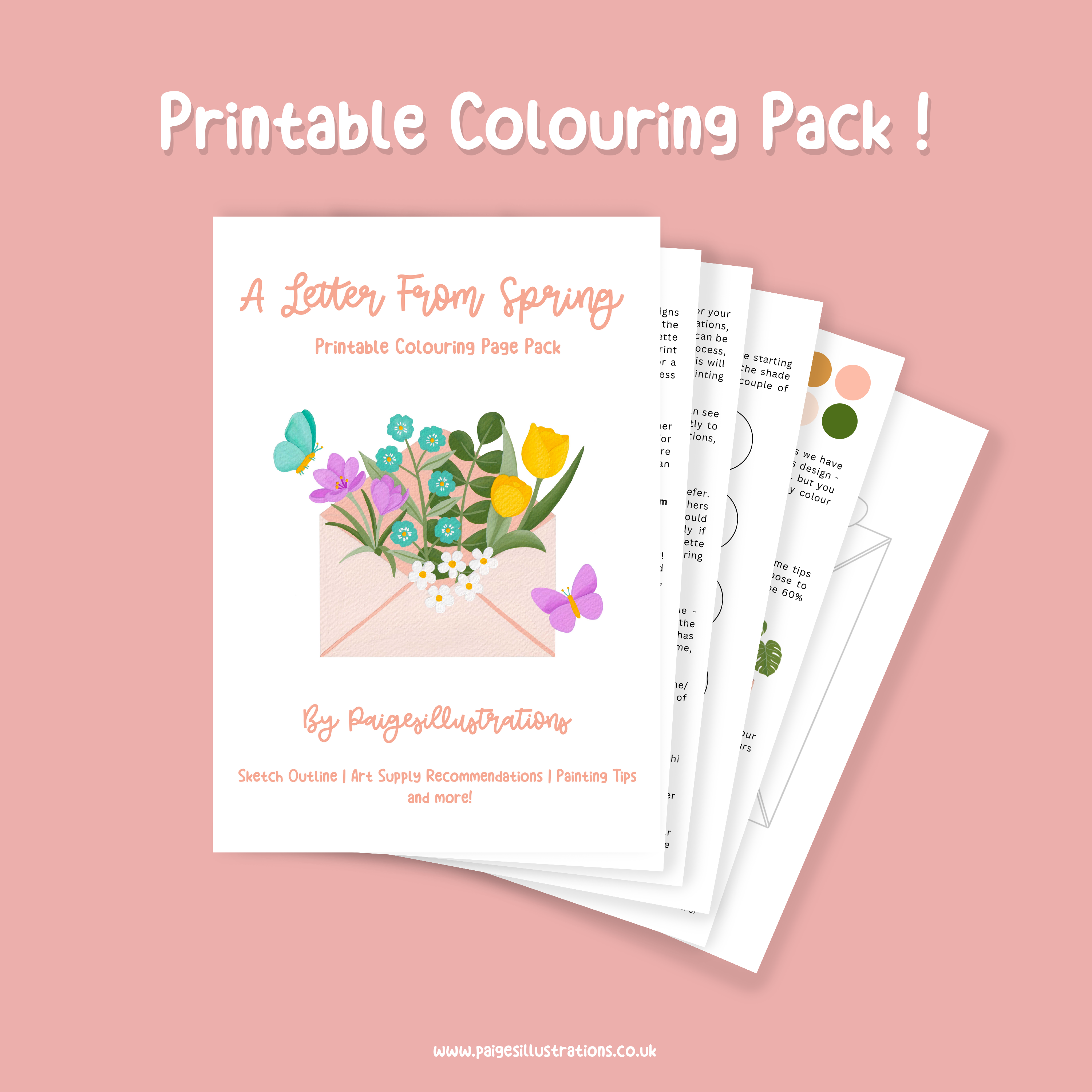 A Letter From Spring - Printable PDF Pack – paigesillustrations